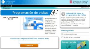 Solicitar Cita Previa en Catsalut